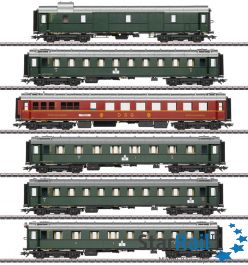 6-teiliges Set DB Schnellzugwagen der Einheitsbauart 1928 bis 1930 Ep. III
