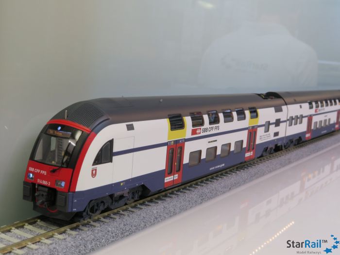 4-teiliges Set doppelstöckiger Triebwagenzug (DTZ) SBB RABe 514 S-Bahn ...