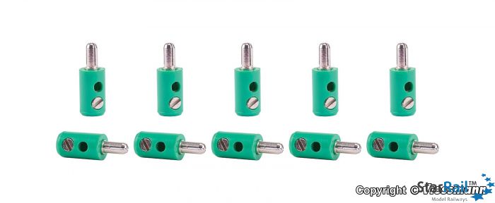 10x Stecker grün